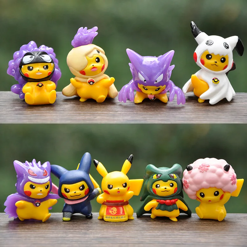 9Pcs-Set-Japan-Anime-Pokemon-Gengar-Mimikyu-Litwick-Haunter-Ninja-Q ...
