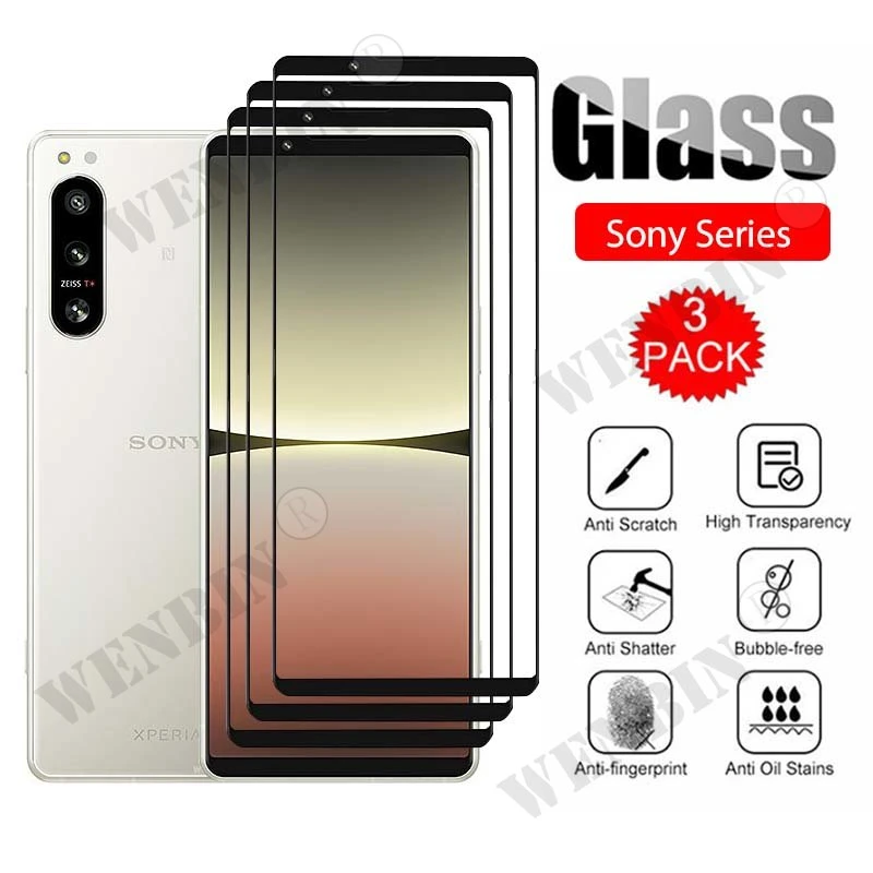 3 Pcs Tempered Glass For Sony Xperia 5 10 1 IV III II 5 10 Pro 10 Lite ...
