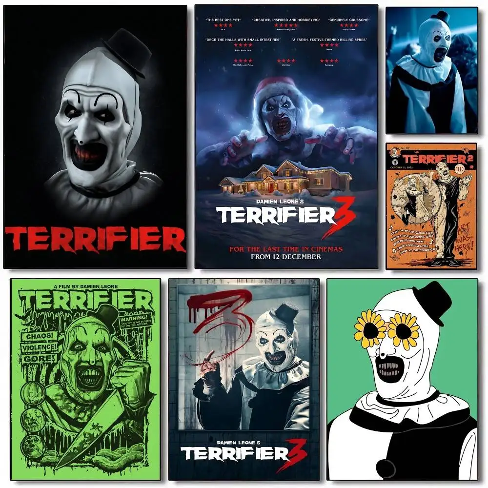 Terrifier 321 Collection Classic Horror Movie Whitepaper Poster ...