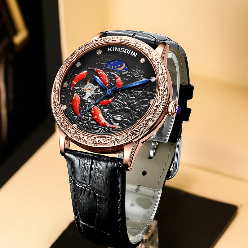 Kimsdun-Koi-Mechanical-Watch-Men-Automatic-Luxury-Waterproof-Genuine ...