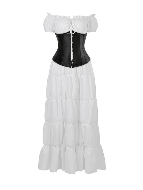 White Corset Dress Victorian