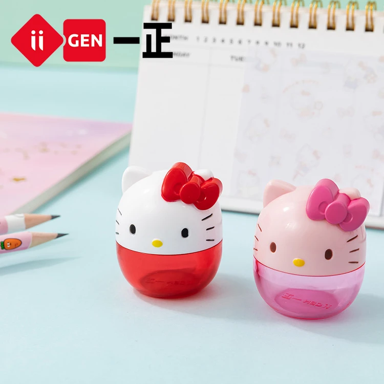 Hello Kitty Cartoon Pencil Sharpener Girl Creative Kawaii Stationery ...