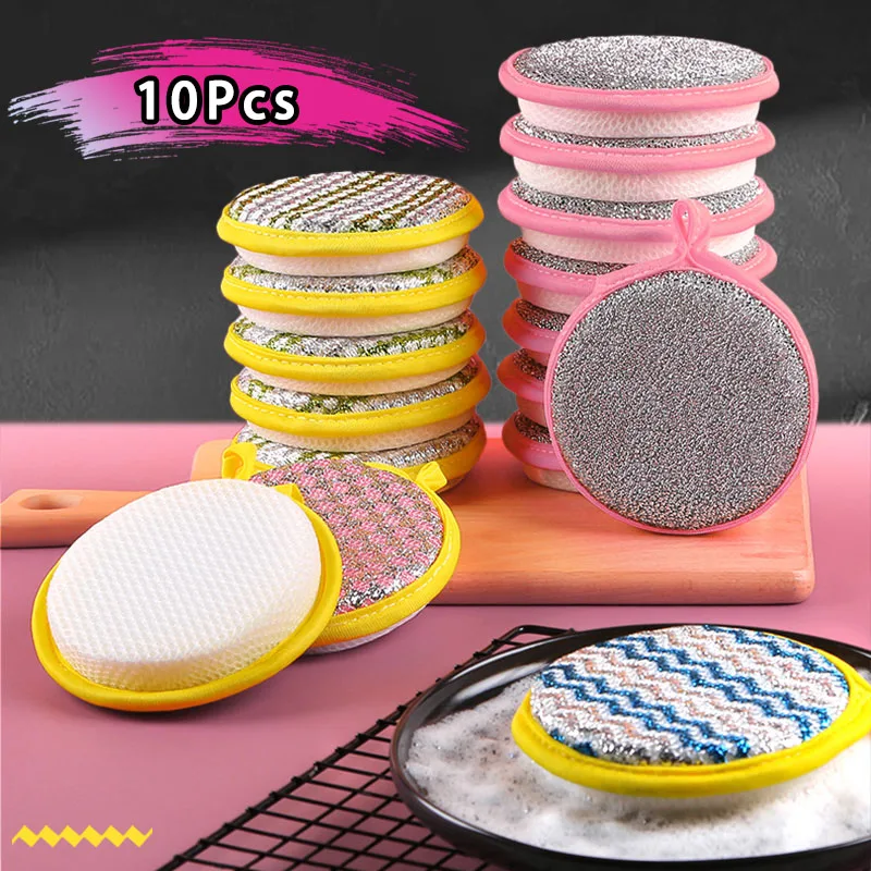 Double-Side-Melamine-Sponge-Dishwashing-Reusable-Washable-Cleaning ...