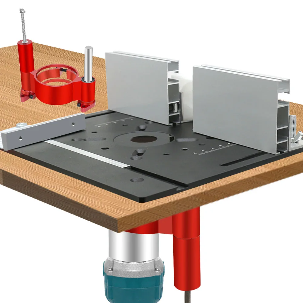 Precision-Router-Lift-Aluminum-Router-Table-Insert-Plate-Set-Wood ...