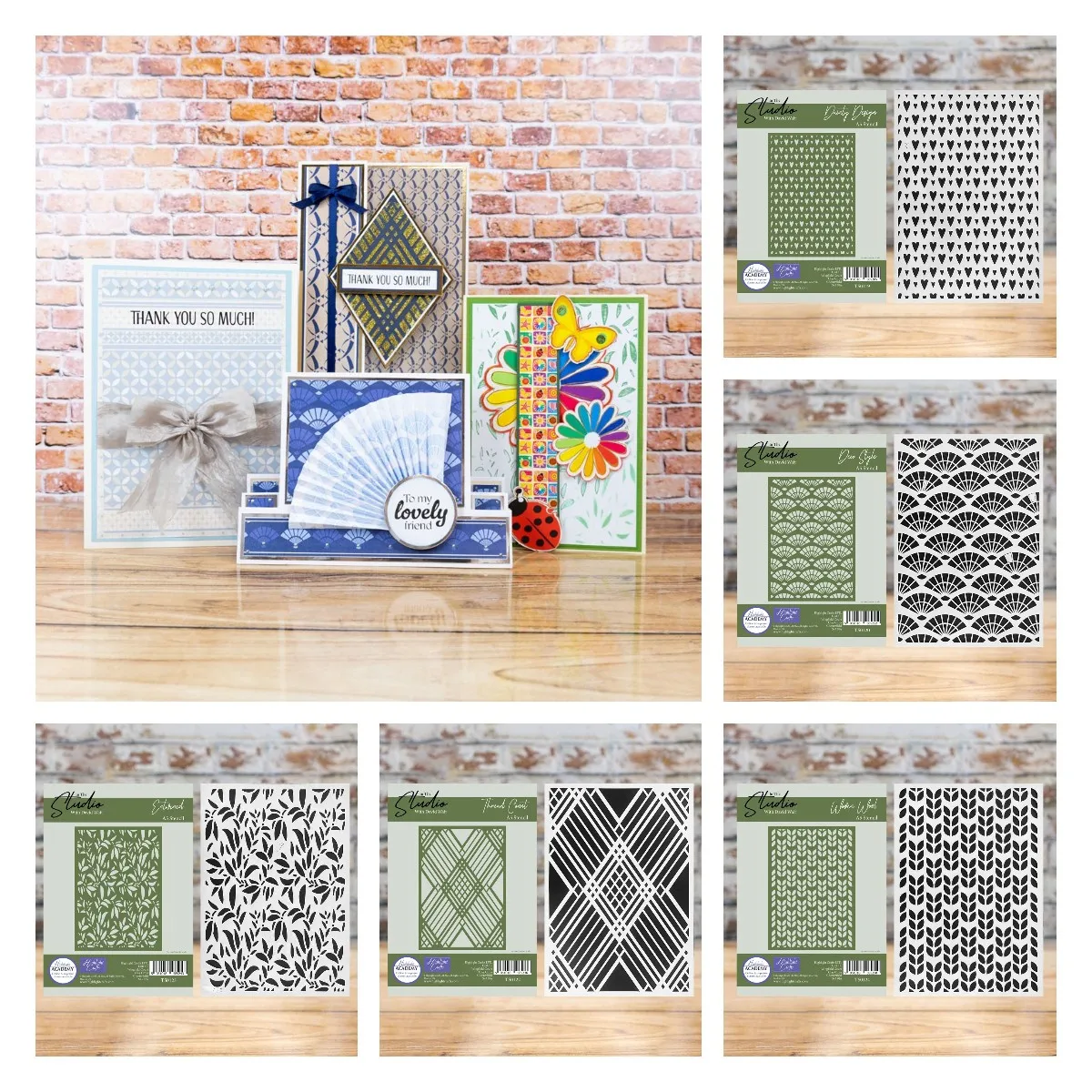 Colour-Dainty-Heart-Deco-Style-Entwined-Thread-Count-Woven-Wool-Stencil ...