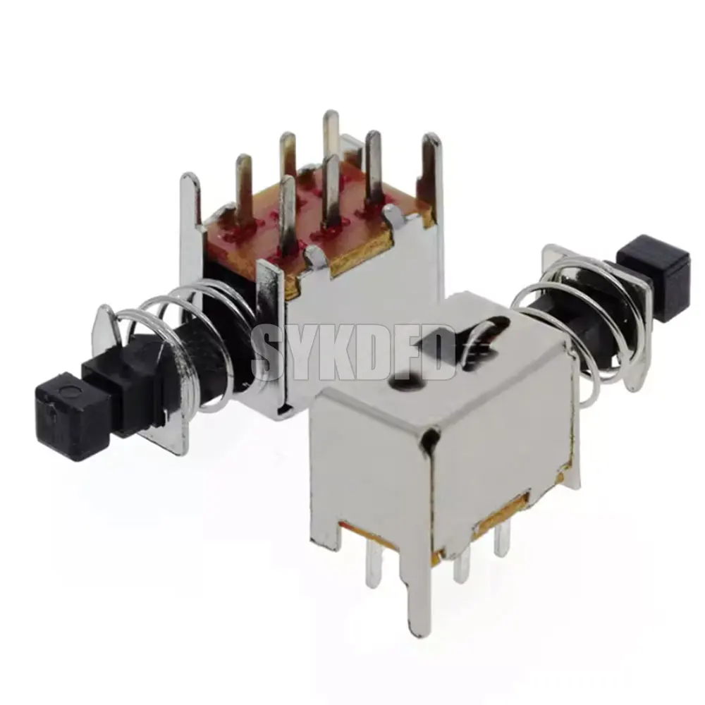 10Pcs-Lot-6Pin-PS22F03-Right-Angle-PCB-Latching-Push-Button-Switch-DPDT ...