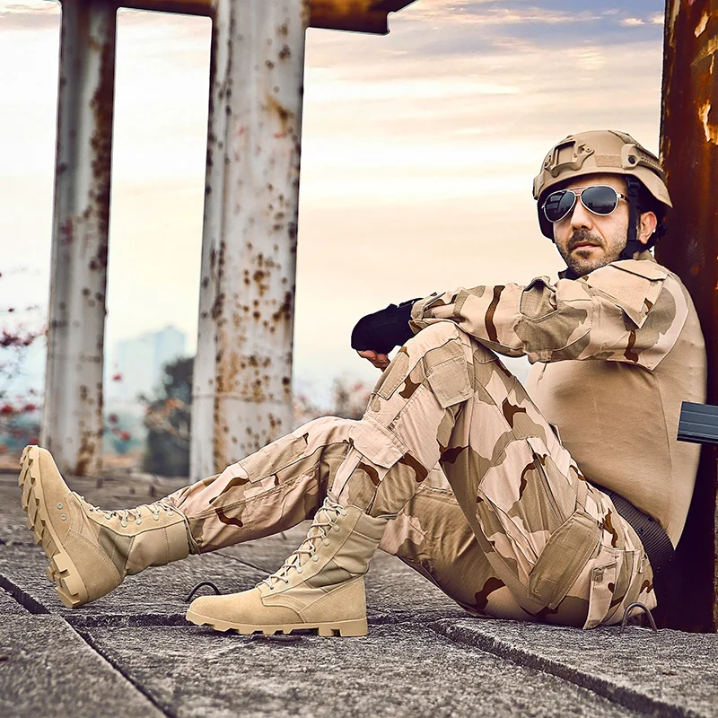 Botas-militares-altas-de-quadrilha-Botas-t-ticas-ao-ar-livre-Botas ...