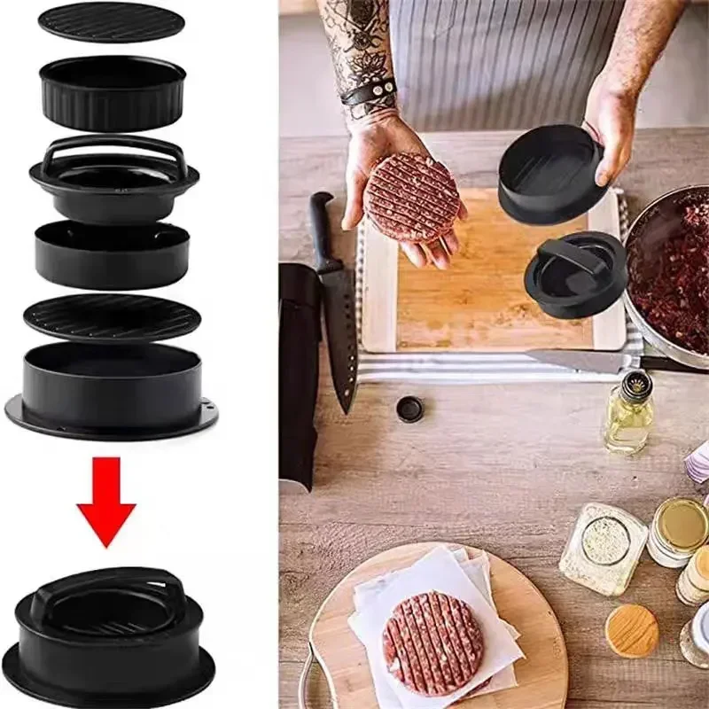3-In-1-Round-Shape-Non-Stick-Stuffed-Hamburger-Mold-Beef-Veggie ...