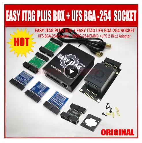 Original Z3X Easy-JTAG Plus Box Full set +ufs 254 EMMC 254 SOCKET ...
