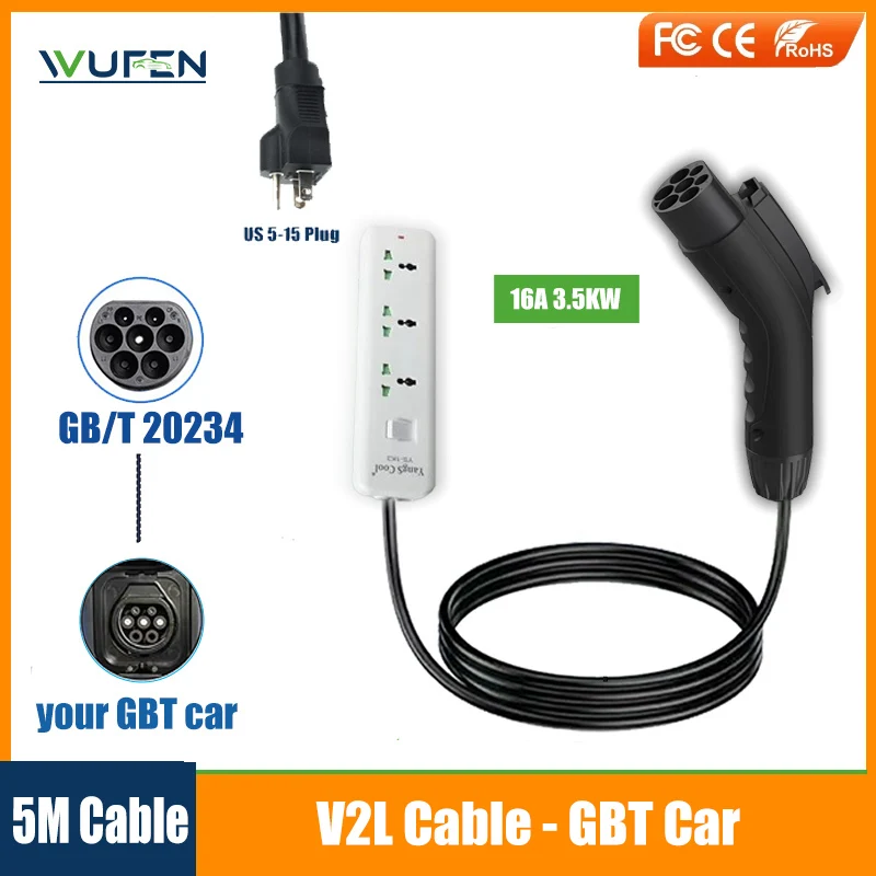 WUFEN-GBT-Discharger-UK-EU-US-5-15-Socket-V2L-Adapter-V2L-Cable-Outdoor ...