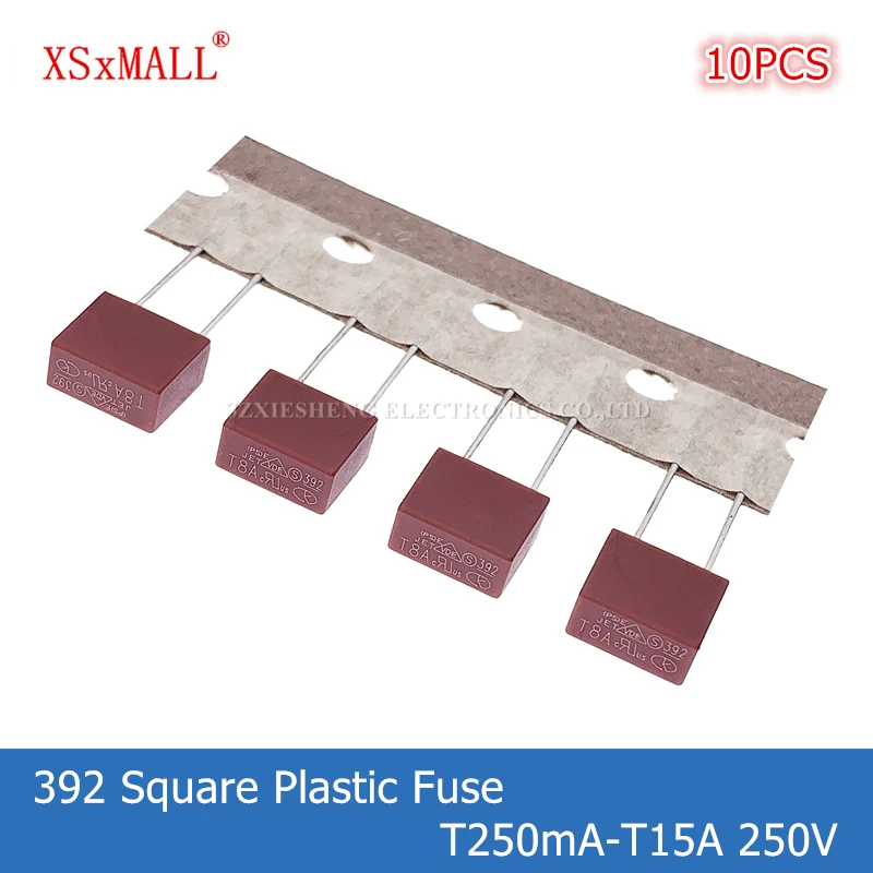 10PCS 392 Square Plastic Fuse T250mA 0.5A 1A 2A 3.15A 4A 5A 6.3A 8A 10A ...