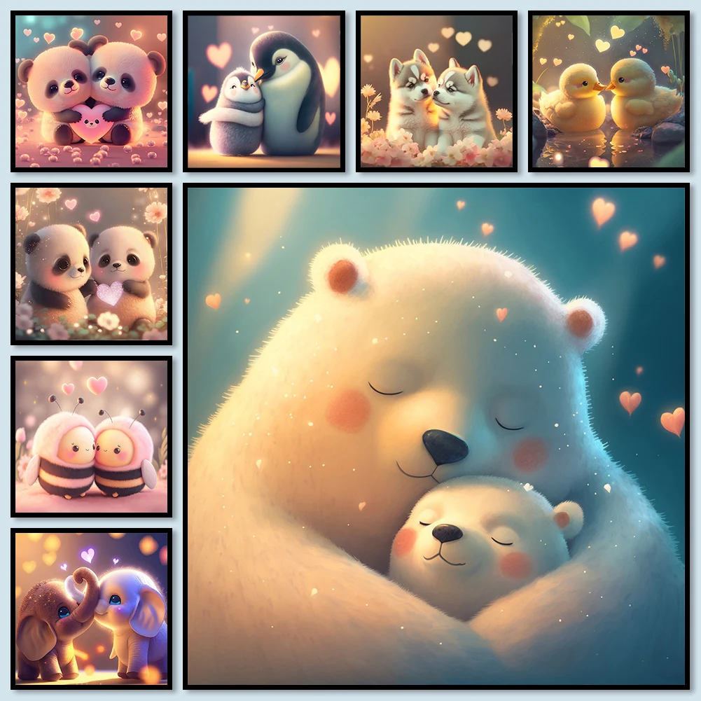 5d-DIY-Diamant-Malerei-Tier-Kit-volle-runde-Bohrer-Home-Dekoration ...