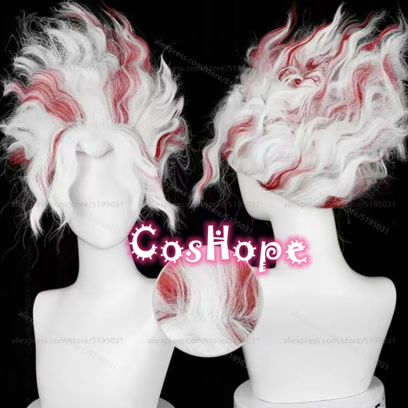 Okarun Occult Kun Cosplay Wig 42cm Short Frizzy Silver White Red ...