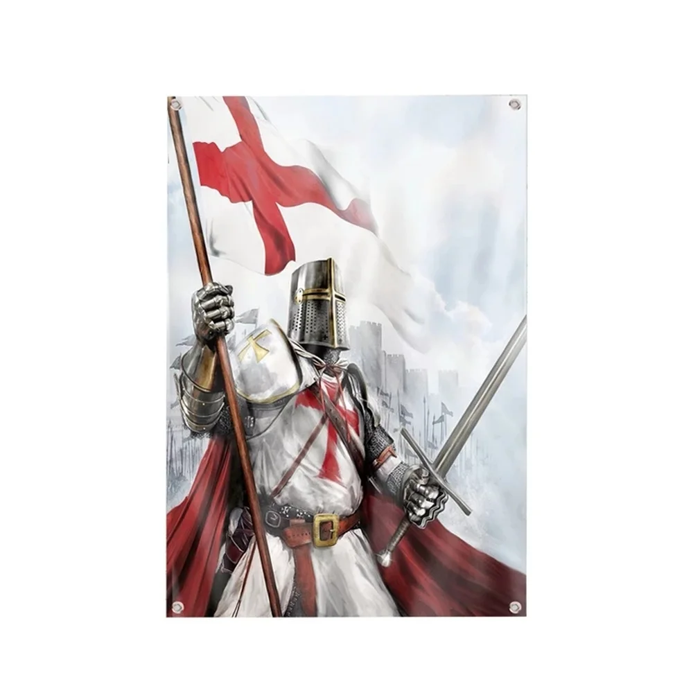 Knights Templar Fantasy Art Warrior Posters Tapestry Vintage Crusader ...
