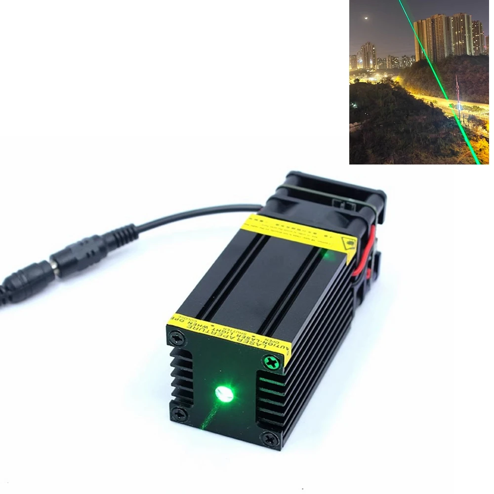 520nm-3W-high-power-Green-Laser-Module-TTL-bird-driving-laser-12V-PWM ...