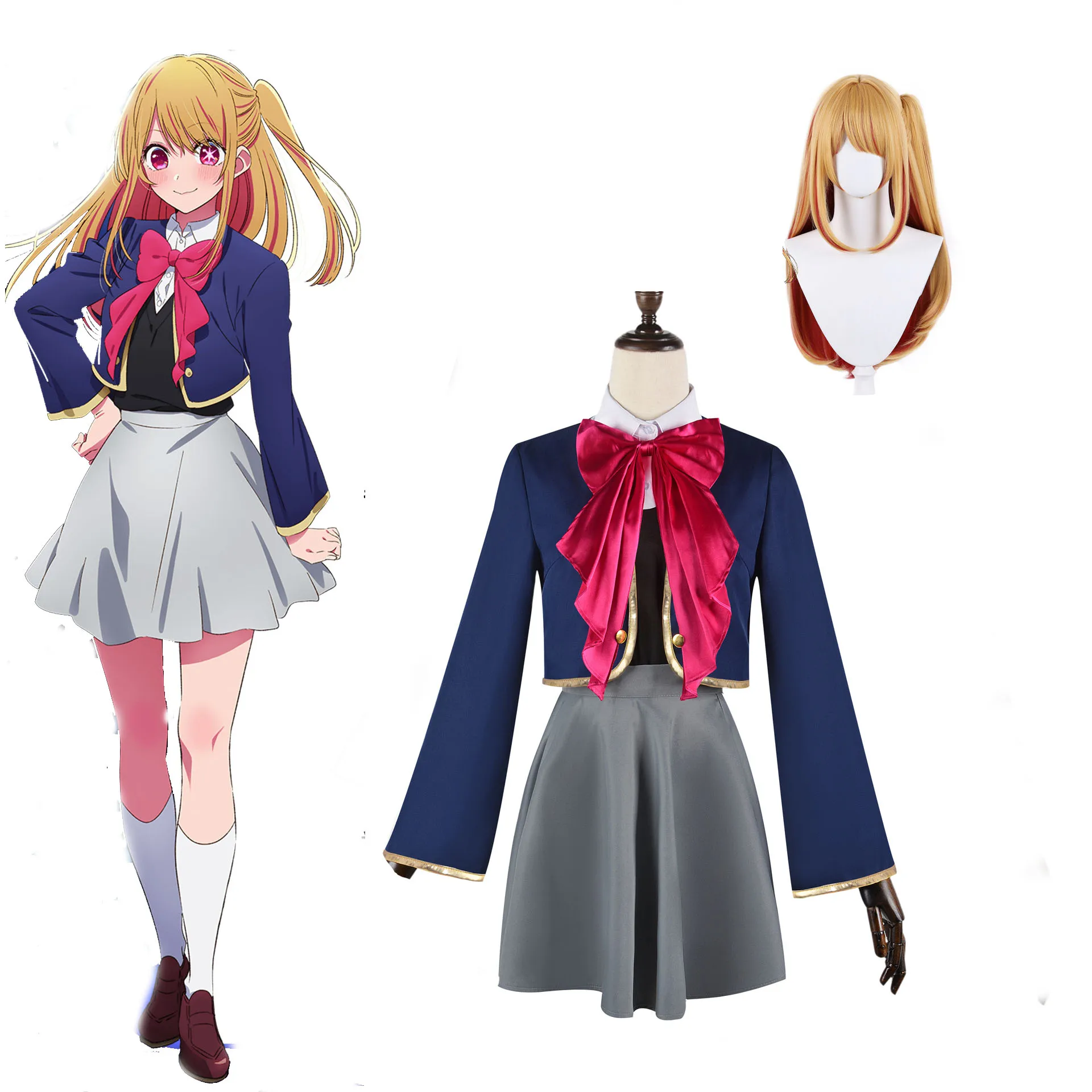 Hoshino-Rubii-Cosplay-Anime-Oshi-No-Koi-Costume-Wig-Jacket-Skirts ...