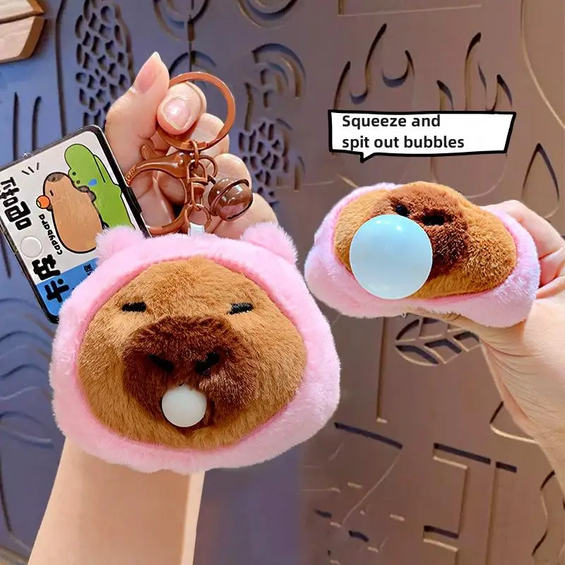Creative-Capybara-Puffer-Puffer-8Cm-Plush-Keychain-Cartoon-Car-Bag ...