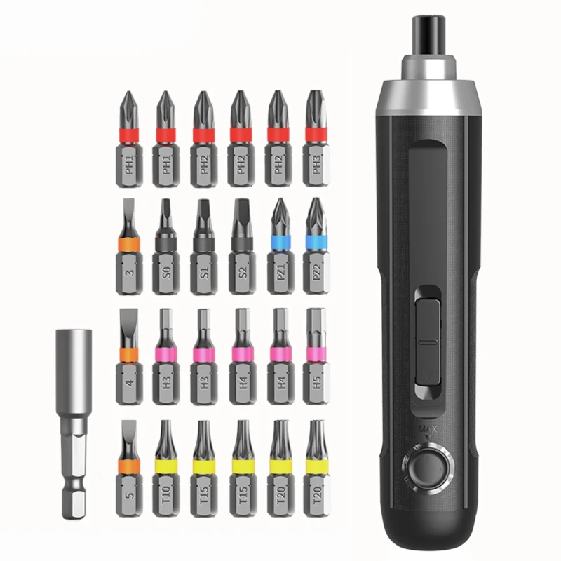 Deli Electrical Screwdriver Set 25 in 1 Screw Driver Bits 3.6V Lithium ...