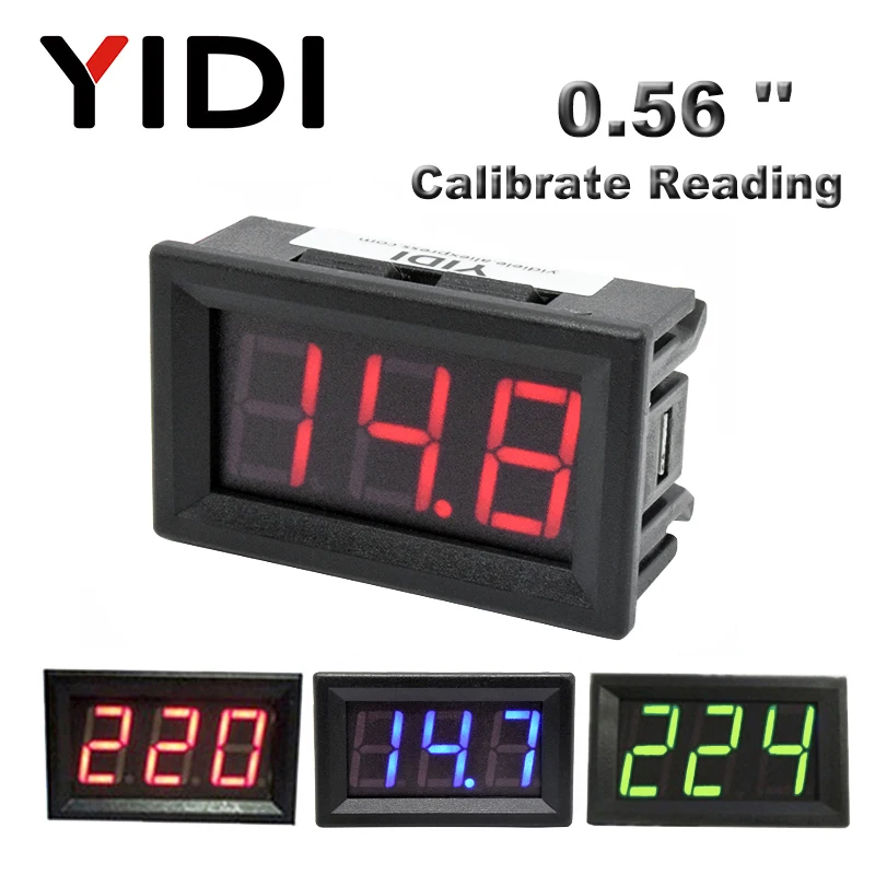 Ac 30-500v Ac 0-600v 0.56'' Digital Voltmeter Calibrate Reading Dc 3.5 ...