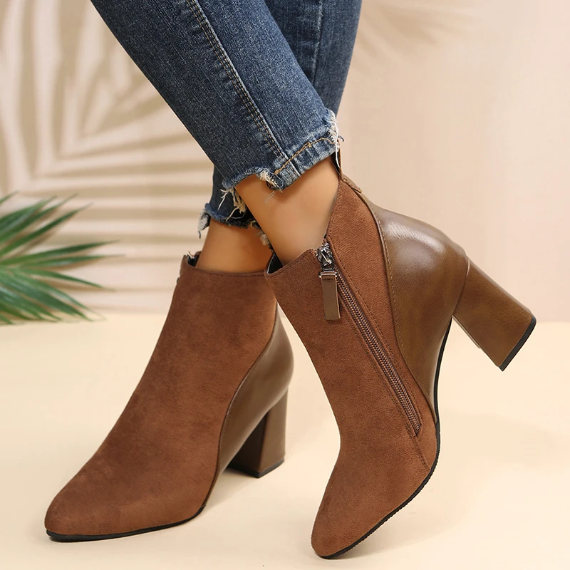 Vrouwen Enkellaarsjes Echt Leer Plus Size 35-41 Cm Voeten Lengte ...