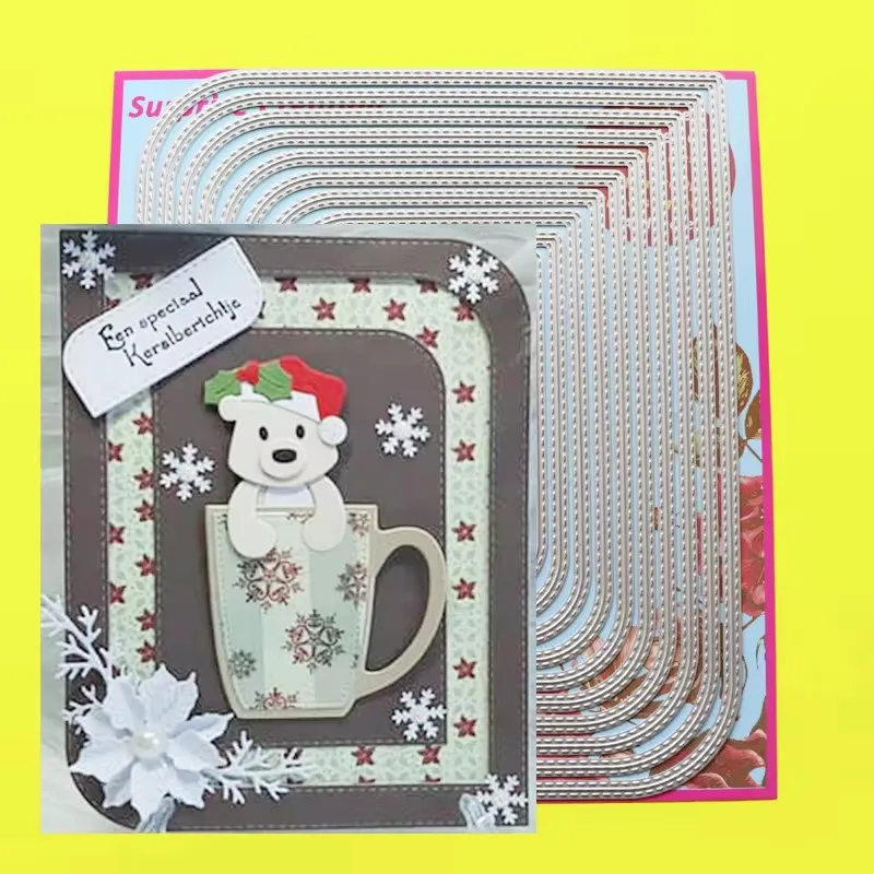 Large-Cutting-Dies-Irregular-Shape-Stitched-Rectangle-Scrapbook ...