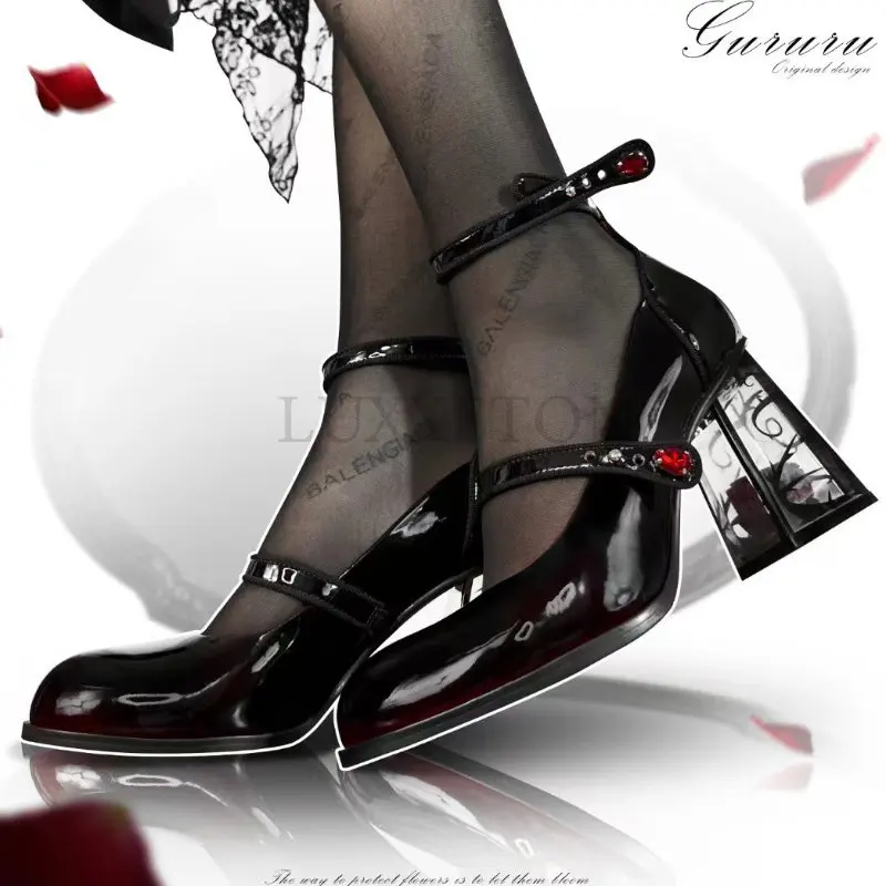 Zapatos-de-tac-n-alto-con-plataforma-para-mujer-calzado-Mary-Jane-de ...