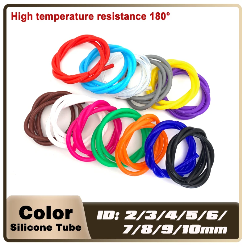 1Meter Thickening Silicone Tube Soft Rubber Hose I.D 2~19mm Heat ...