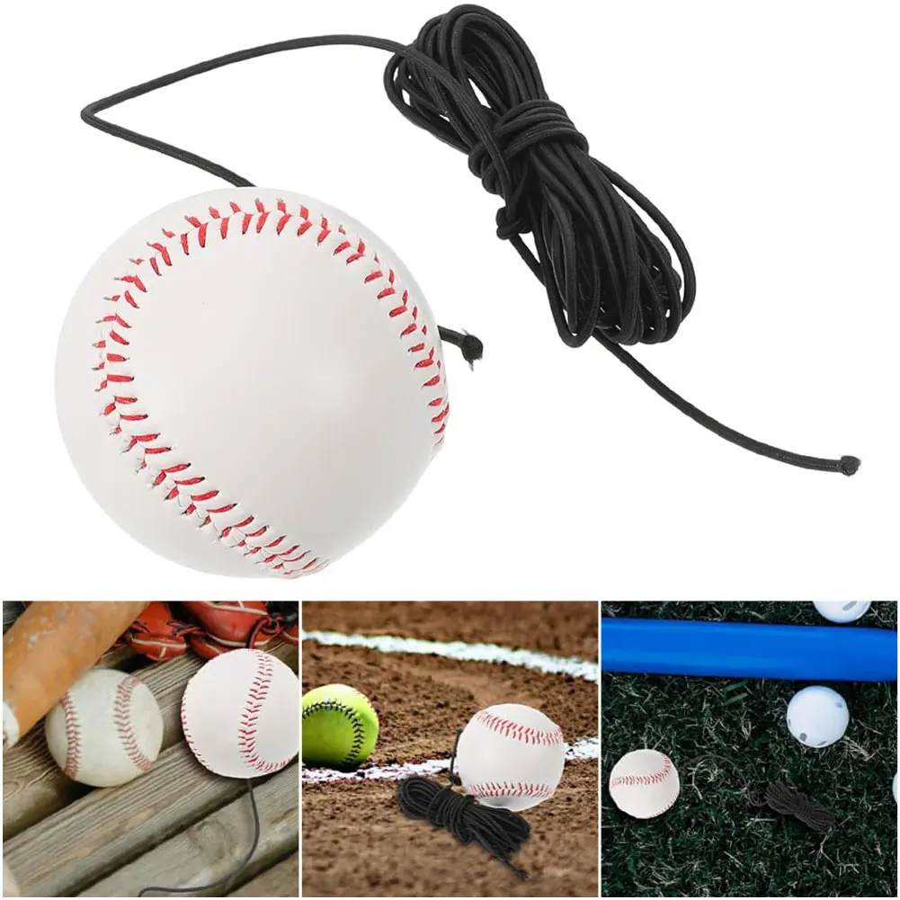 Baseball Trainer Batting Training Equipment with Elastic Rope Baseball ...