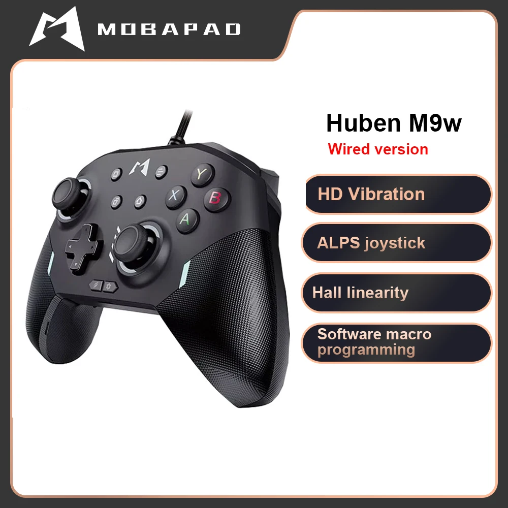 MOBAPAD Huben M9w Gamepad HD Vibration Linear Trigger Key Wired Game ...