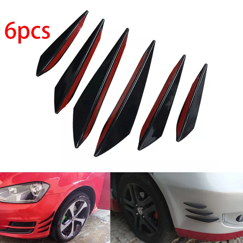 6pcs-Universal-Rubber-Car-Front-Bumper-Lip-Protector-Rear-Diffuser ...