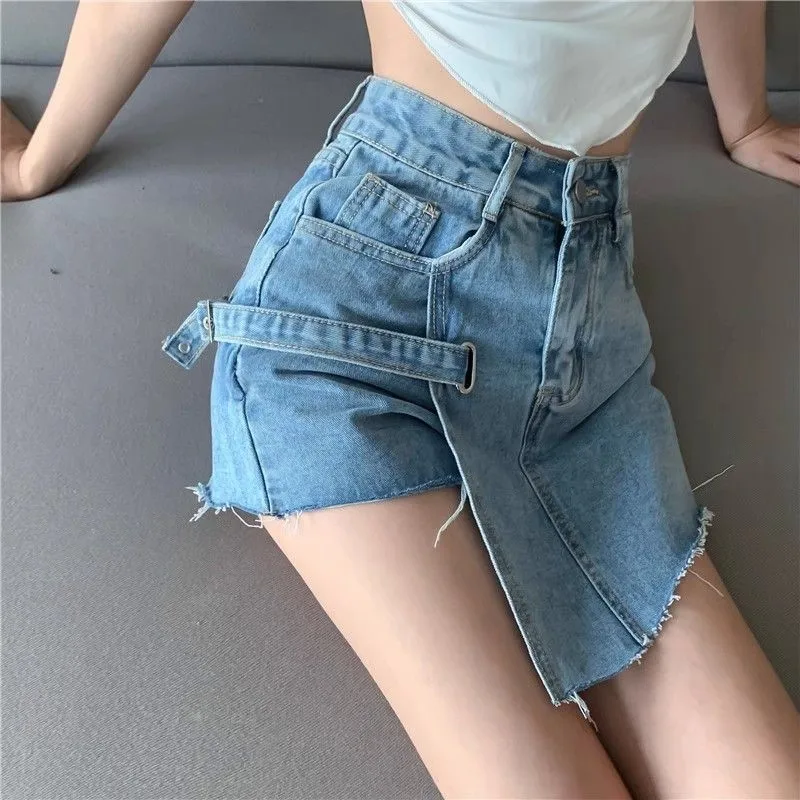 High-Waisted-Denim-Shorts-Women-Taille-Haute-Femme-Pantalon-Corto ...