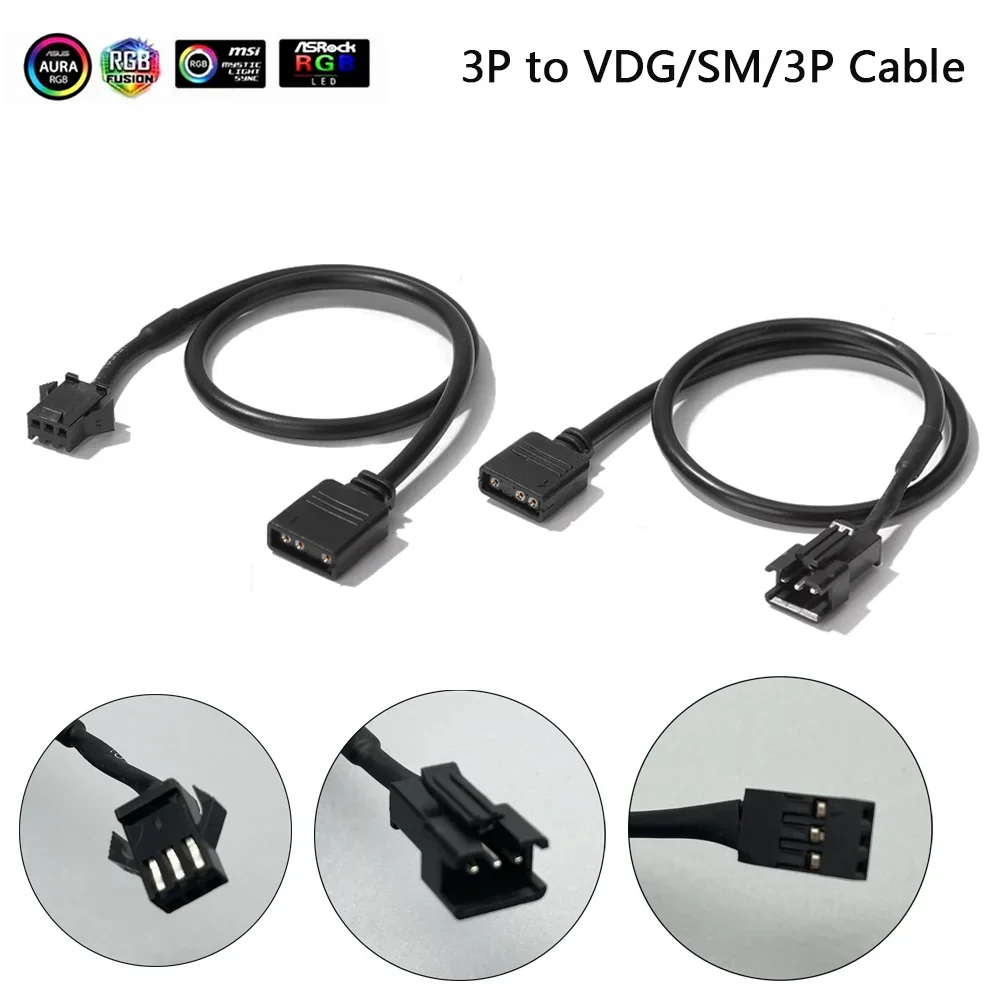 5V-3Pin-to-3Pin-VDG-SM-3Pin-ARGB-SYNC-Adapter-Cable-Extension-Wire-for ...