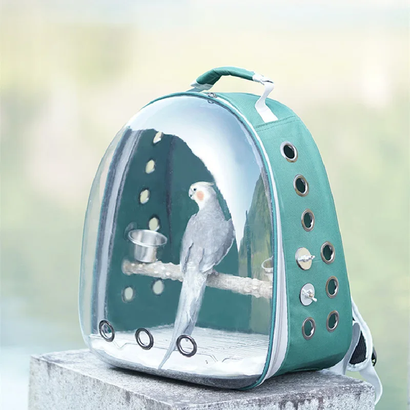 Bird-Carrier-Space-Bag-Parrot-Backpack-with-Prech-and-Feeder-Cups-for ...