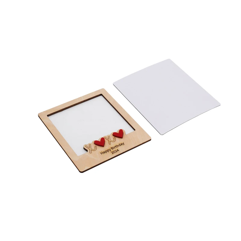 30Pcs/Lot Fridge Magnets MDF Photo Frame Loving Memory Sublimation MDF ...