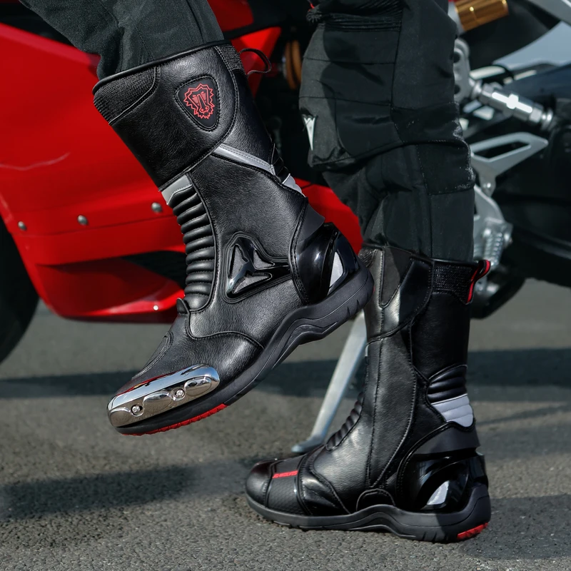 Classic Professional Motorcycle Boots Men Moto Racing Motocross Off ...