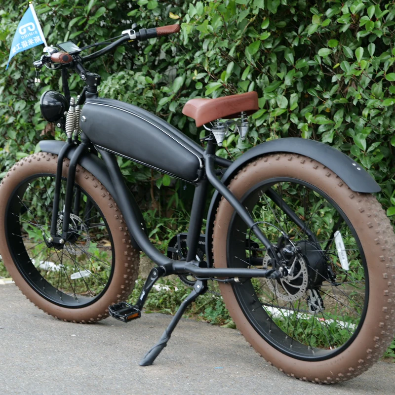 Vintage-Push-Bike-Alloy-Frame-Fat-Tire-Bike-Beach-Ebike-26-Polegada ...