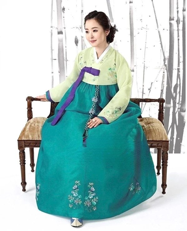 Hanbok coreano original importado tecido tradicional hanbok feminino ...