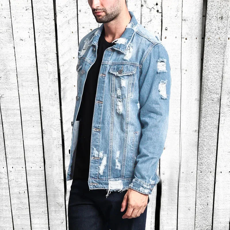 Street-Fashion-Ripped-Denim-Jacket-Men-s-Classic-Vintage-Denim-Jacket ...