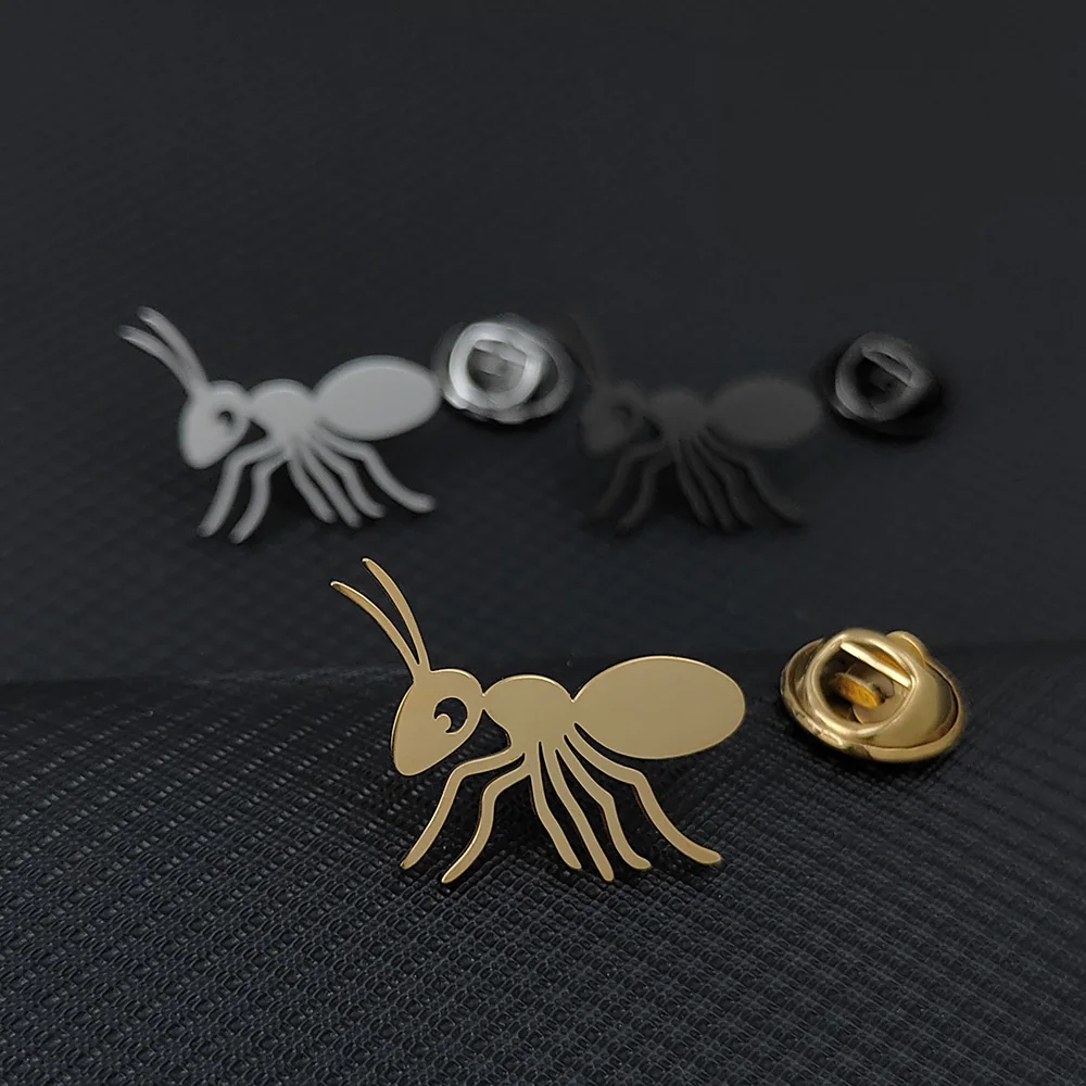 Cute-Stainless-Steel-Ant-Brooches-For-Women-Men-Clothing-Accessories ...