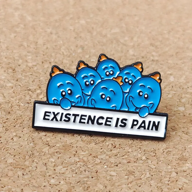 Existence-Is-Pain-Enamel-Pins-Brooch-Collecting-Lapel-Badges-Men-Women ...