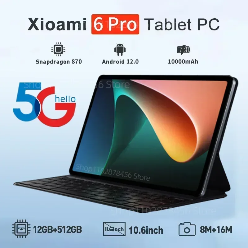 Tablet-Vers-o-Global-Pad-6-Pro-Android-12-Snapdragon-870-IPS-5G-Xiaomi ...