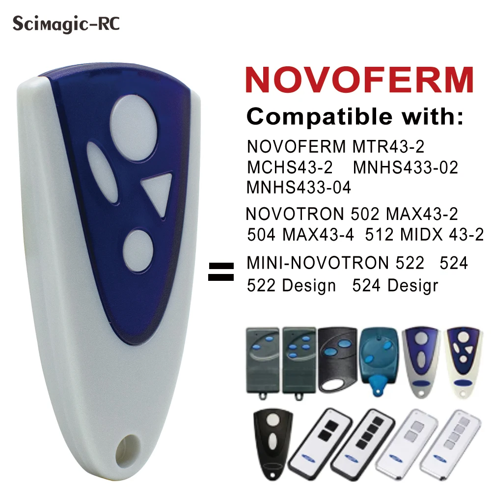 NOVOFERM NOVOTRON 502 512 522 524 Télécommande 433MHz HS43-2 302 304 ...