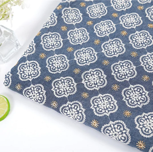 New-French-Palace-Gold-Thread-Denim-Embroidery-Fashion-Trouser ...