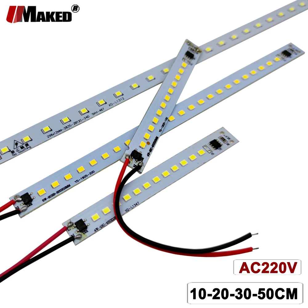 X5 X10 X20pc Led Pcb Lights Ac220v 10cm 20cm 30cm 50cm Smd2385 Warm ...