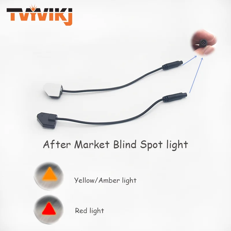 2PCS Yellow/Red Car Universal Blind Spot monitor detection distance assist light lamp after ...