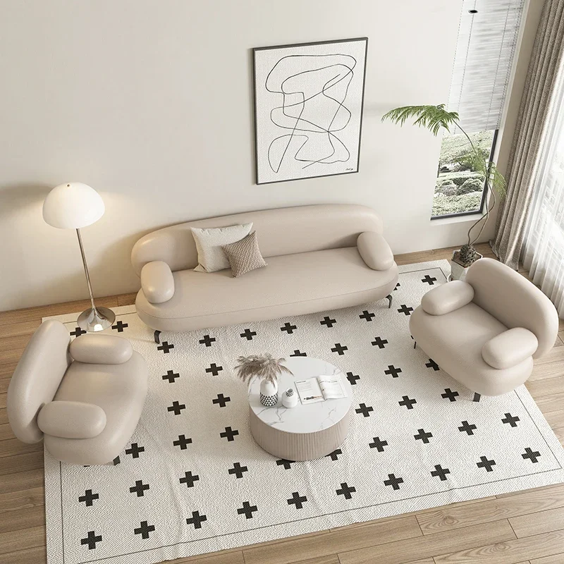 Sofa Ins Phong Cách Lưới Sofa Đỏ Phòng Khách Hiện Đại Sang Trọng Cửa ...