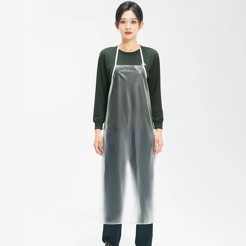 PVC Transparent Waterproof Apron Workshop Factory Market Work Gown Lab ...
