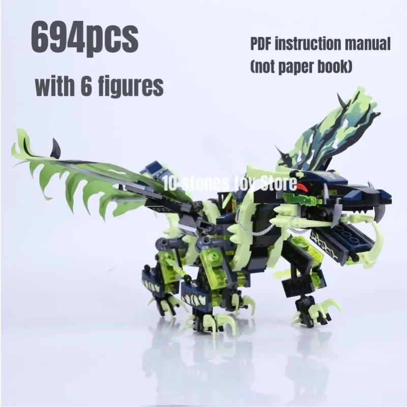 694pcs-Attack-of-the-Morro-Dragon-Model-Building-Blocks-Fit-70736 ...