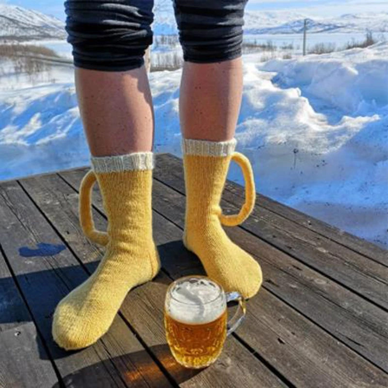 New-3D-Beer-Mug-Socks-Novelty-Knit-Long-Tube-Socks-Funny-Unisex-Winter ...