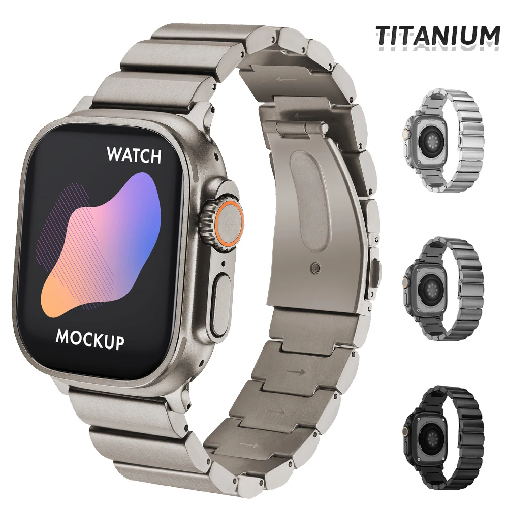 Luxury-Titanium-Band-for-Apple-Watch-Ultra-49mm-45mm-44mm-38mm-40mm ...